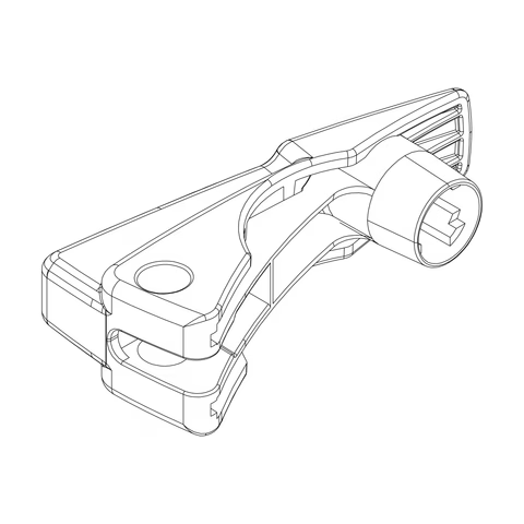 Flip down handle with locking facility