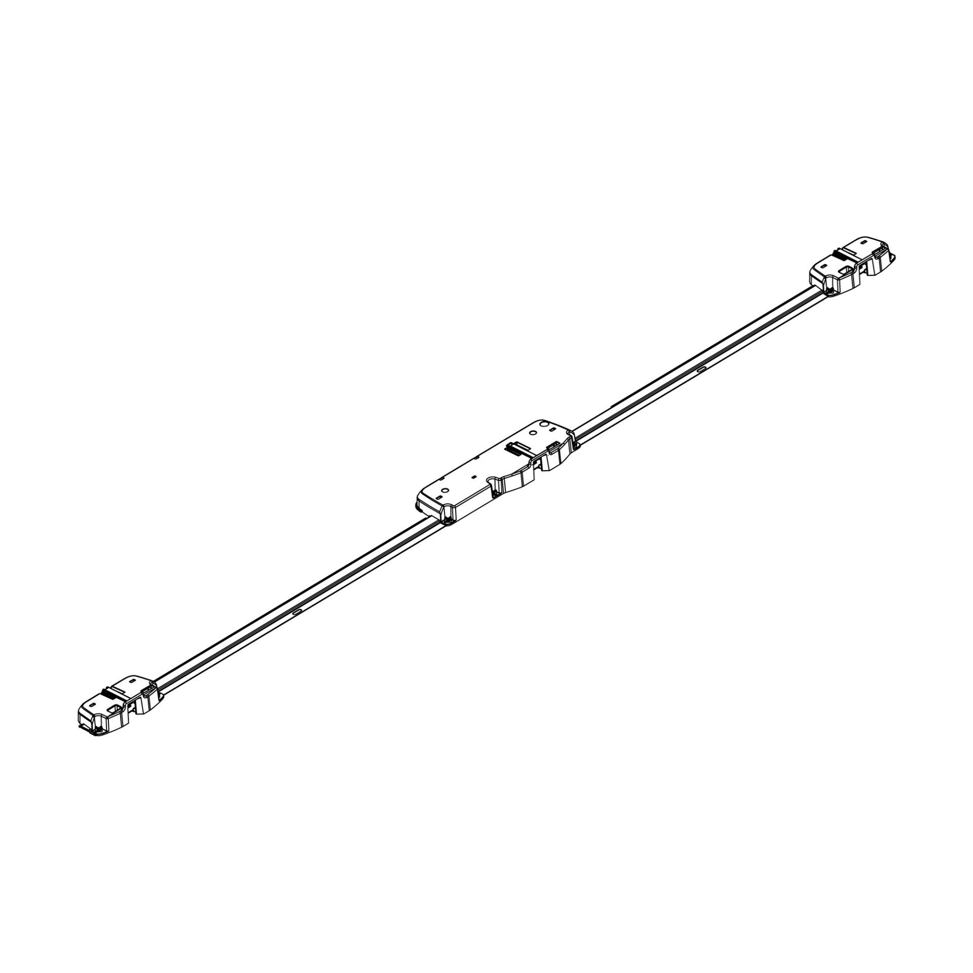 Roof box locking rail 1600 mm - left