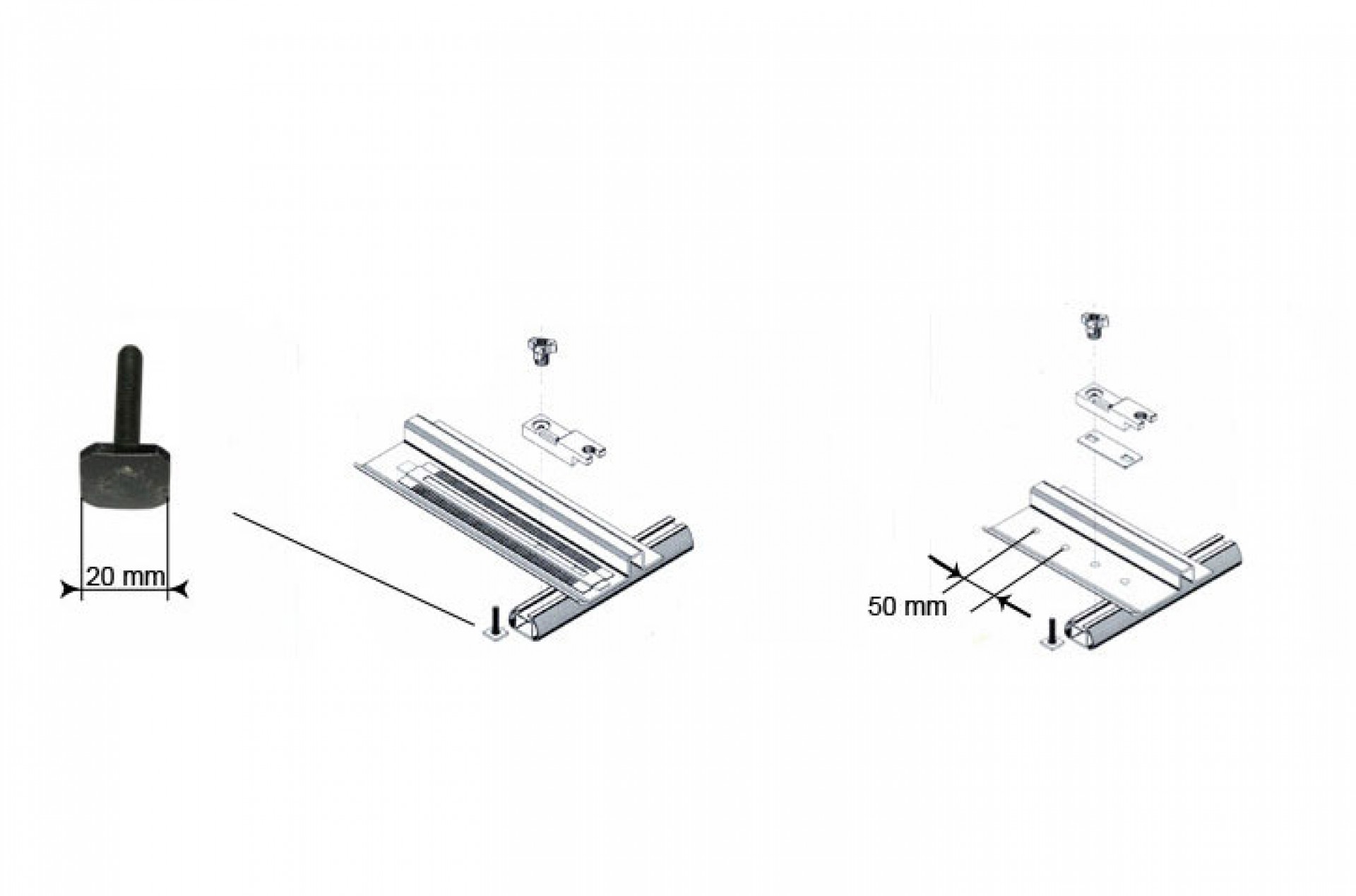 Thule T-Track Adapter 697