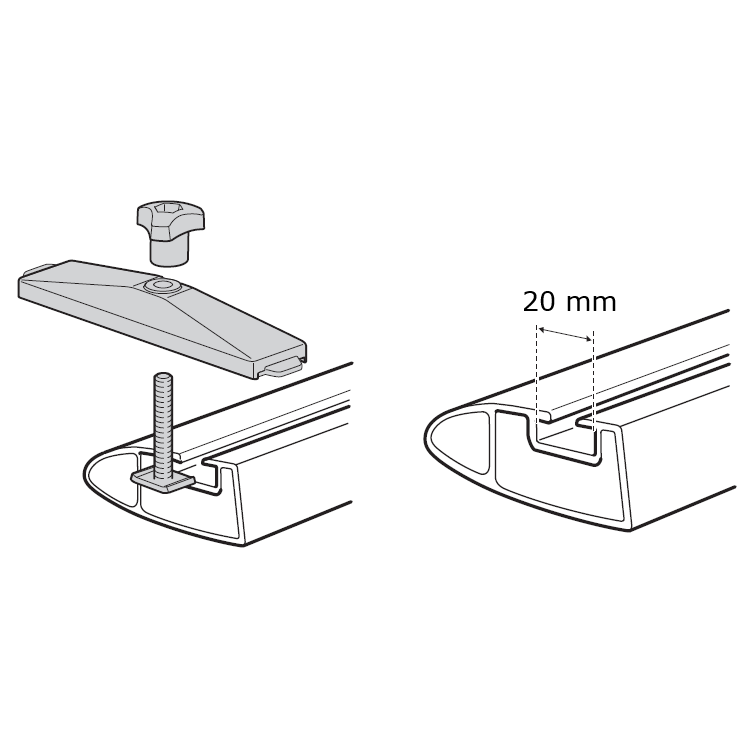 Thule T-Track Adapter 697-6